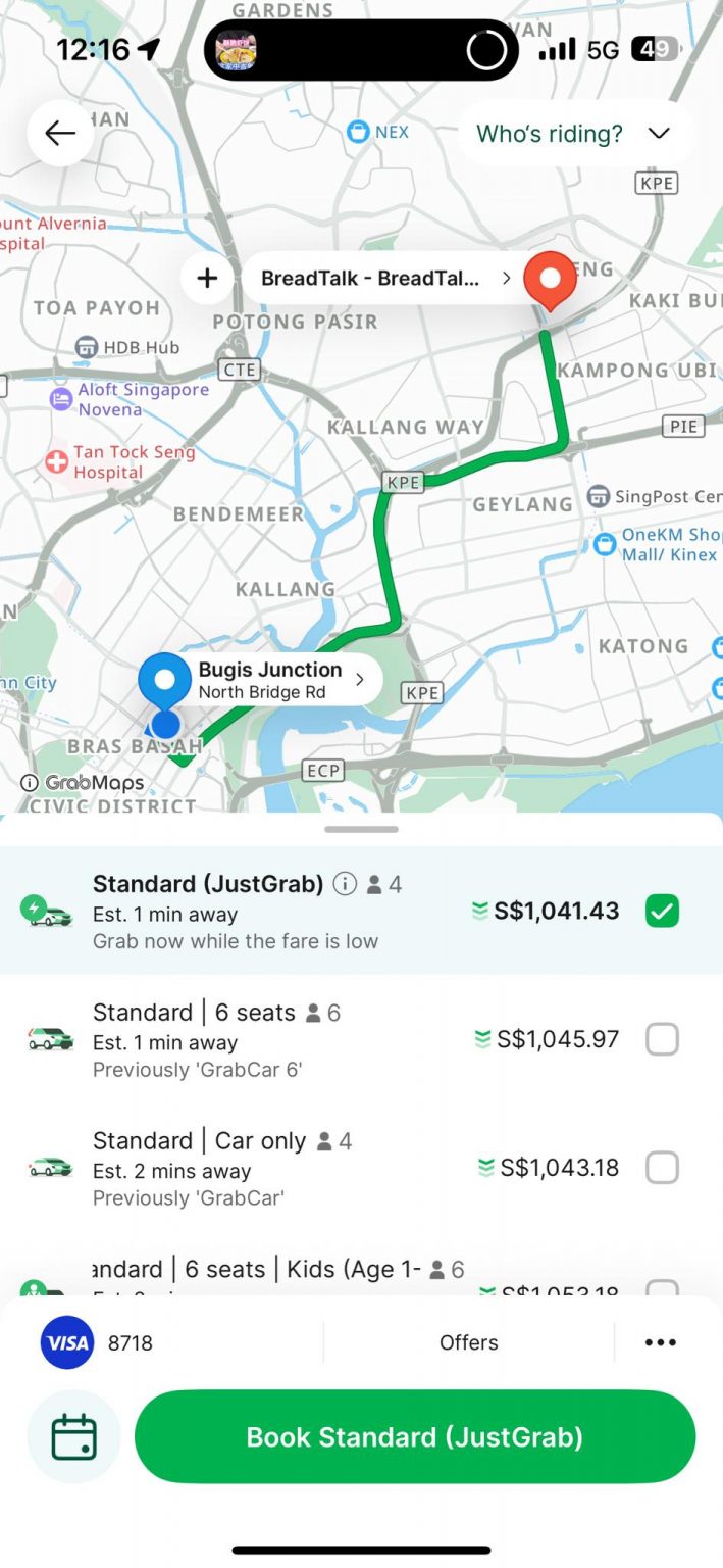 Grab apologises after fares of over S$1,000 quoted, error was corrected ...
