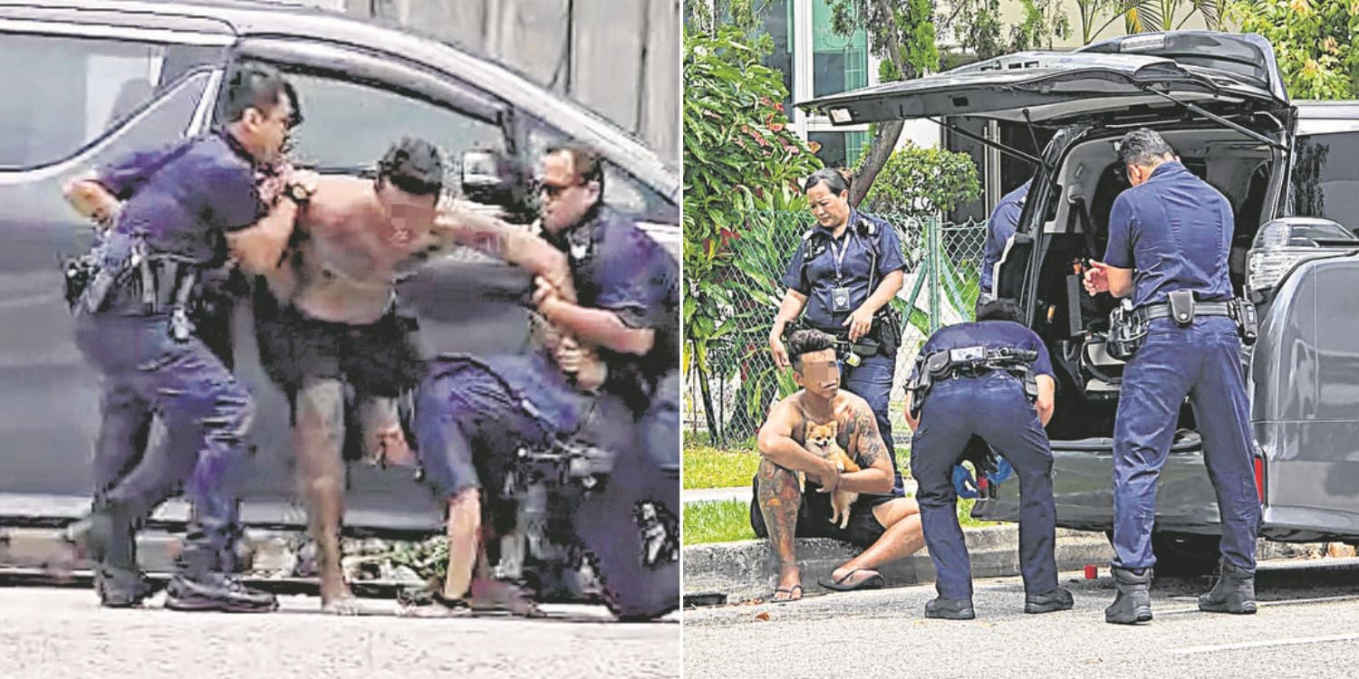 Man wanted by CNB arrested in Ubi with drugs & vape, allegedly tried to bite police officers ...