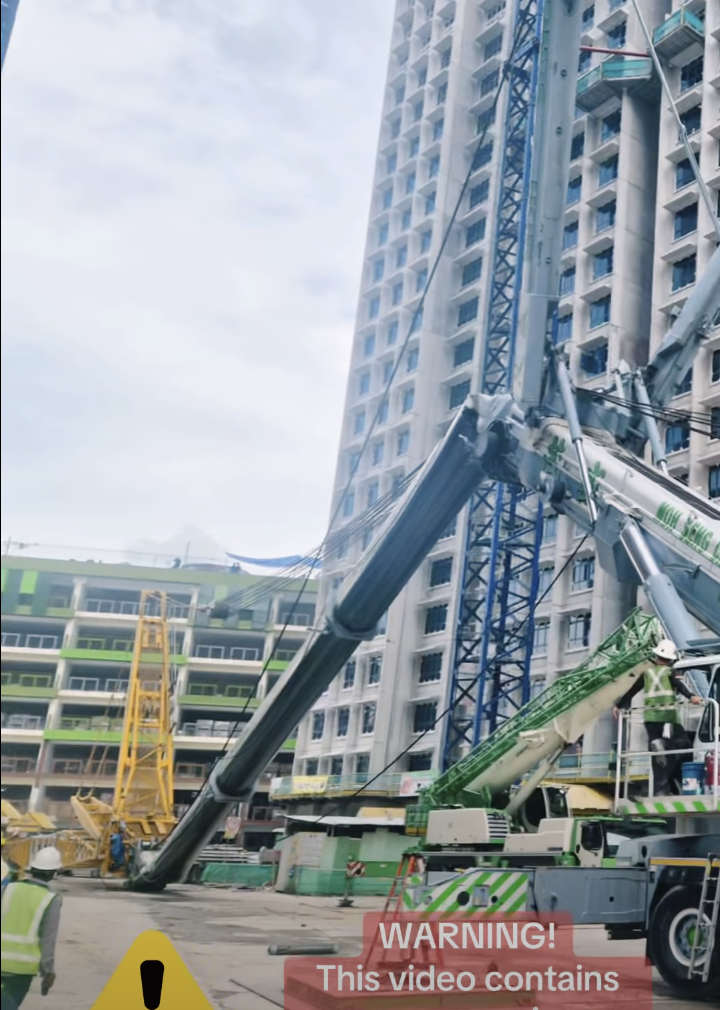 Worker injured after crane boom snaps at Sin Ming BTO site, undergoes ...