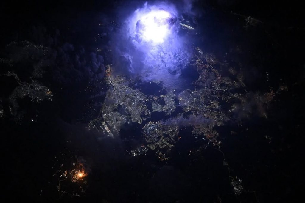 Astronaut shares photos of lightning strikes in S'pore taken from ...
