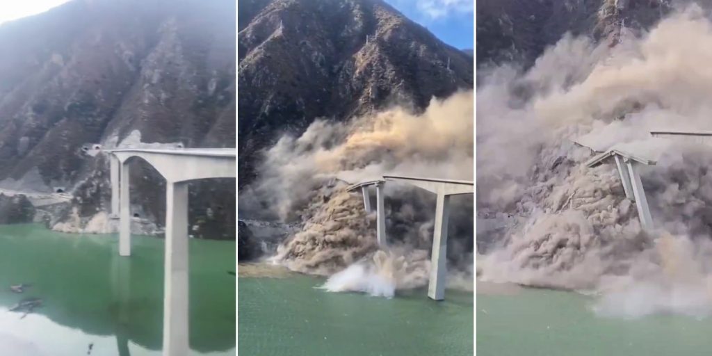 Bridge in China partially collapses just months after opening due to ...