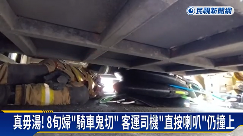 Elderly motorcyclist in Taiwan gets trapped under bus after cutting in ...