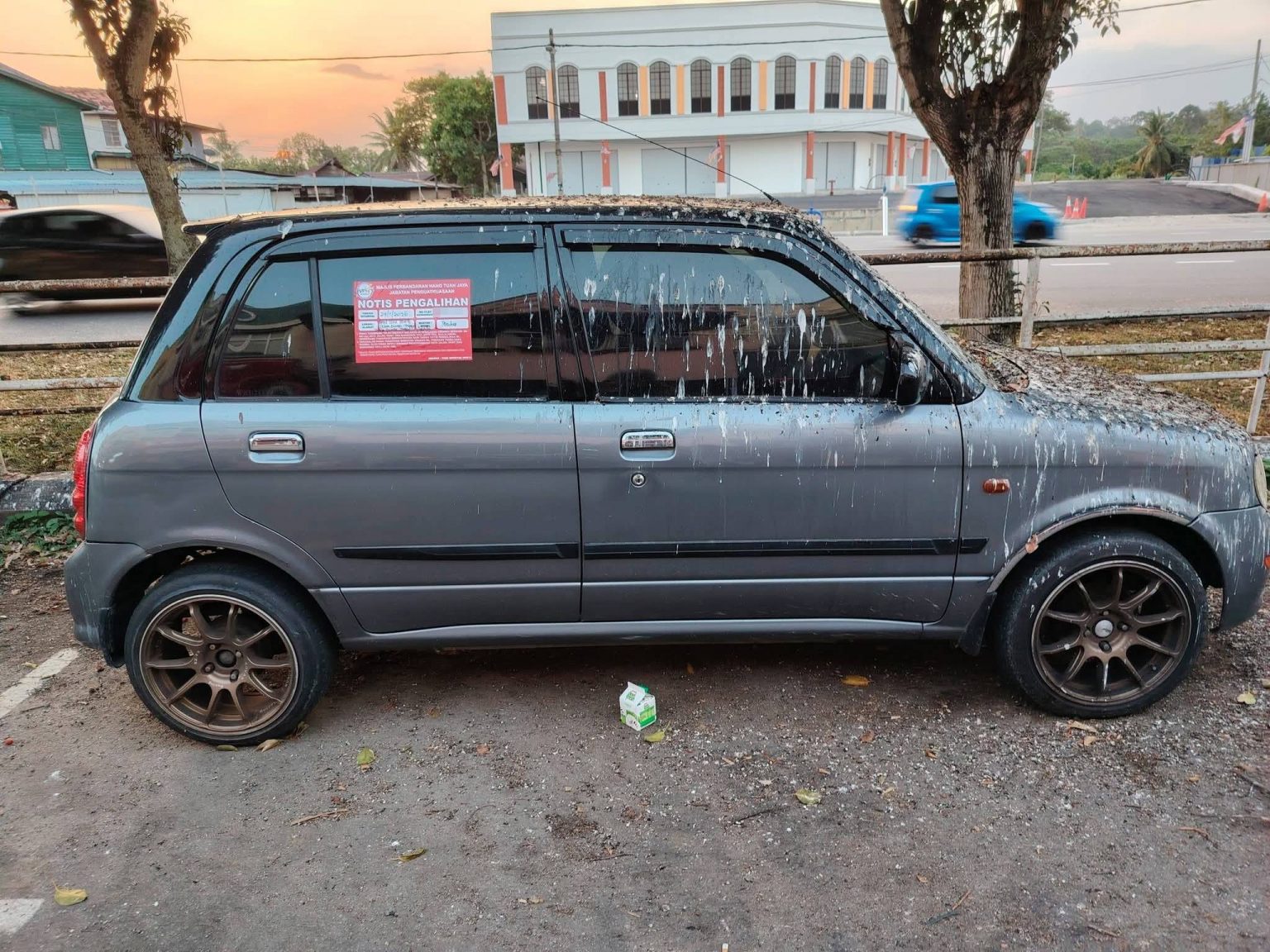 Perodua car left parked under trees in M'sia for 3 weeks, gets covered ...
