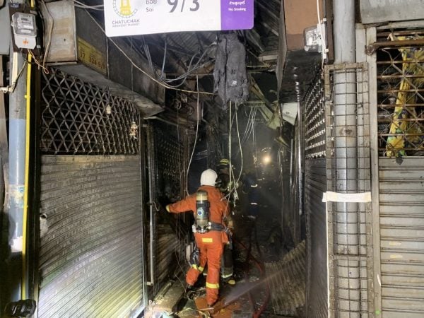 Fire at Chatuchak Market in Thailand burns down 28 shops, no injuries ...