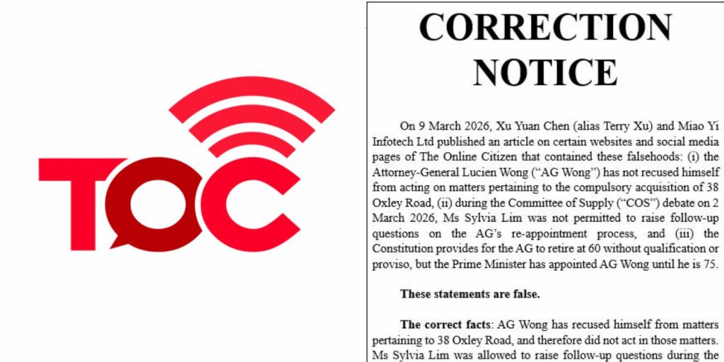 The Online Citizen seeks donations to pay S$10.4K POFMA correction ...