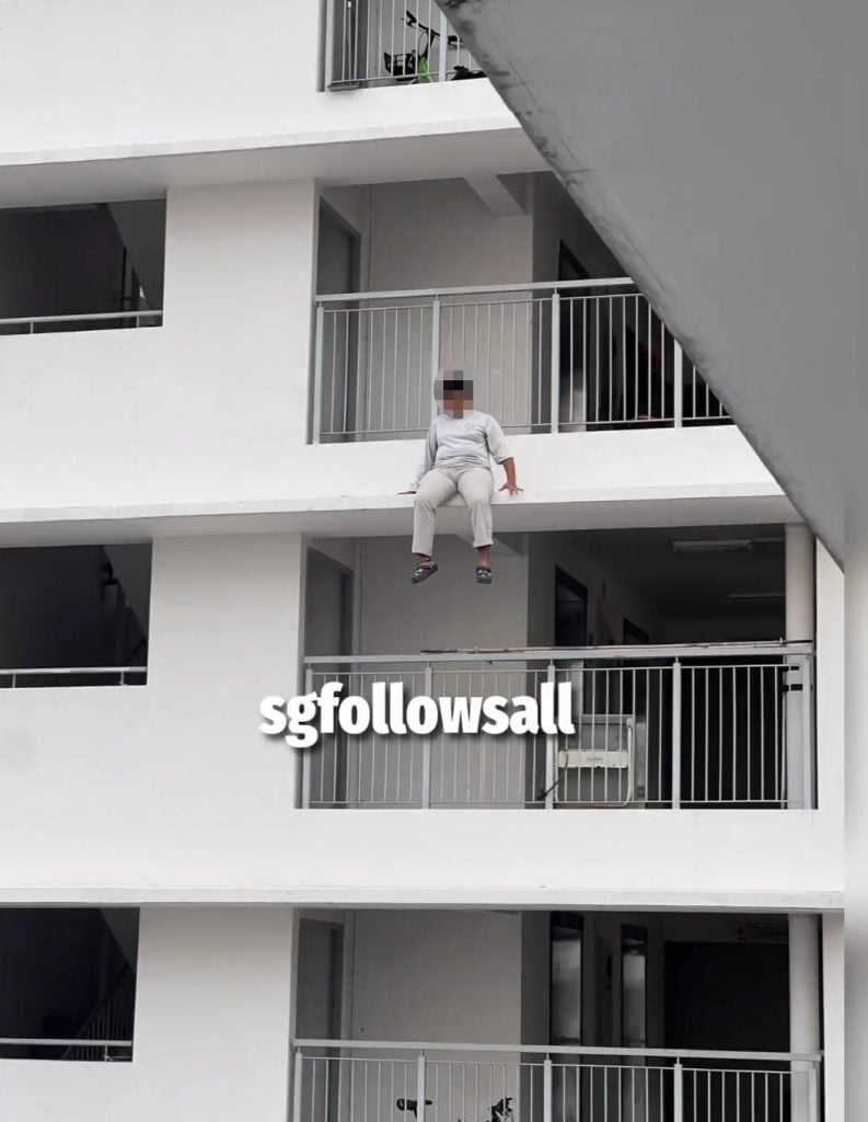 SCDF & police rescue man sitting on 6th-floor ledge of HDB block in ...